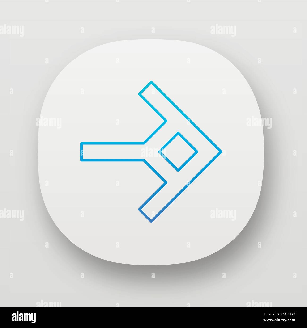 Shaped arrow app icon. Navigation arrowhead. East direction. Arrowhead ...