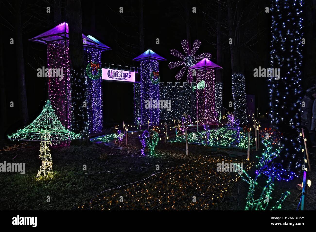 Christmas in the Garden is an outdoor event with paths leading through ...