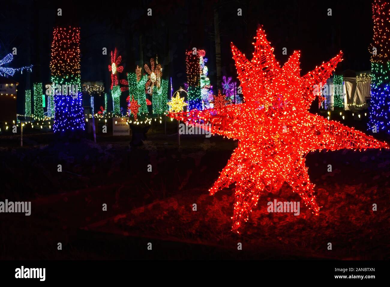 Christmas in the Garden is an outdoor event with paths leading through ...