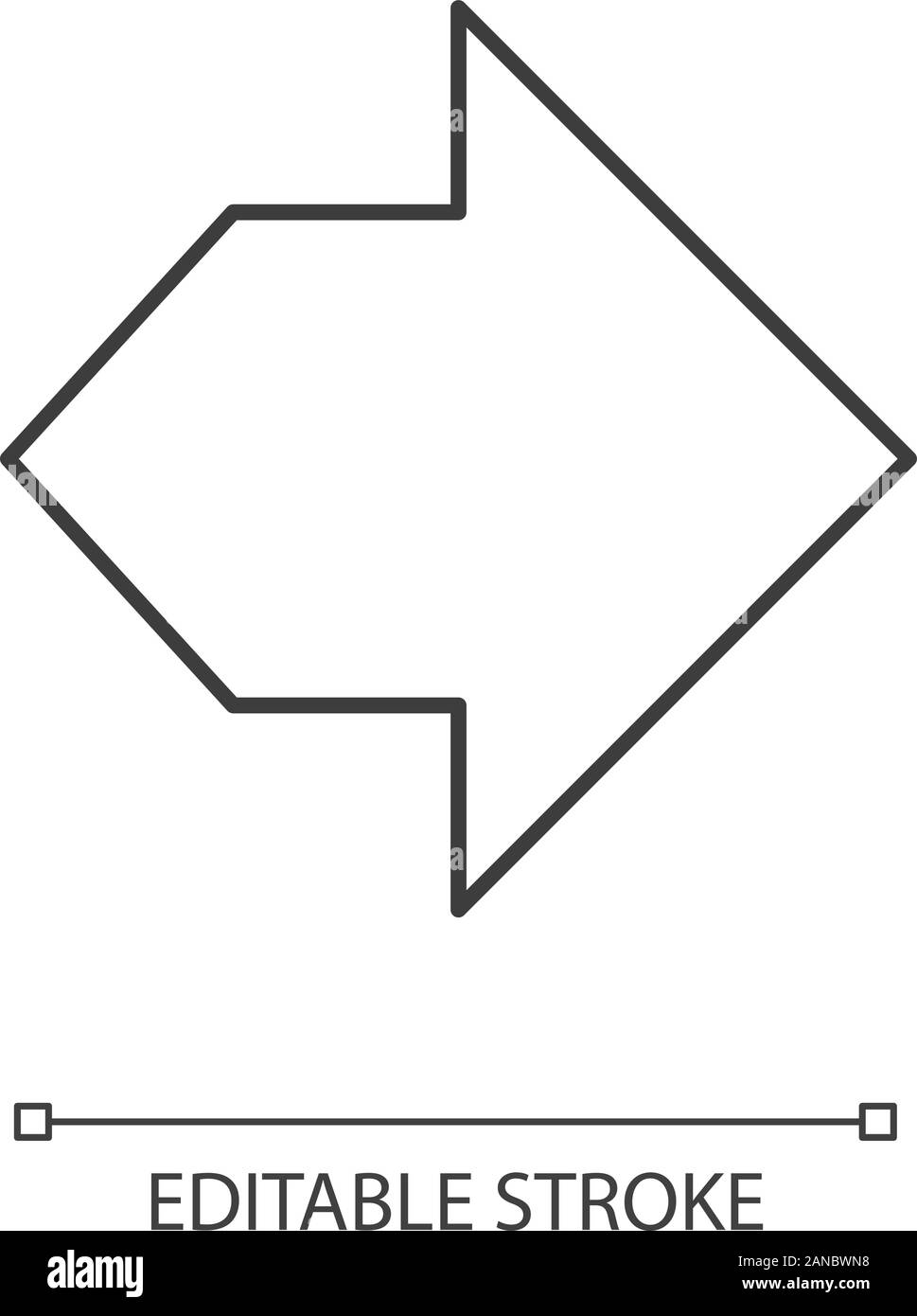 Double arrow linear icon. Two way navigation arrow. Pointing cursor. Left and right arrowhead ...