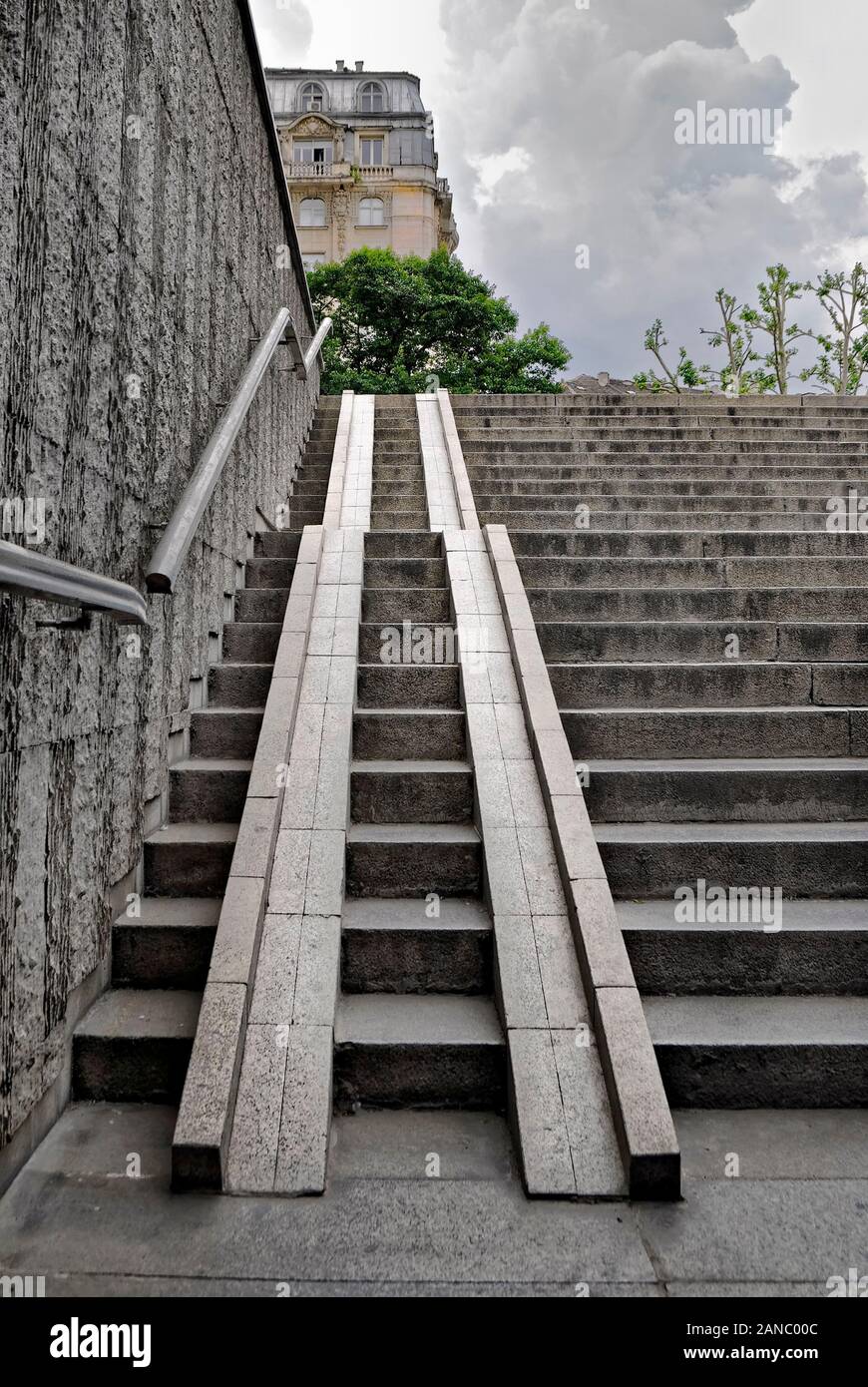 Wheelchair path in an underpass;Sofia, Bulgaria Stock Photo - Alamy