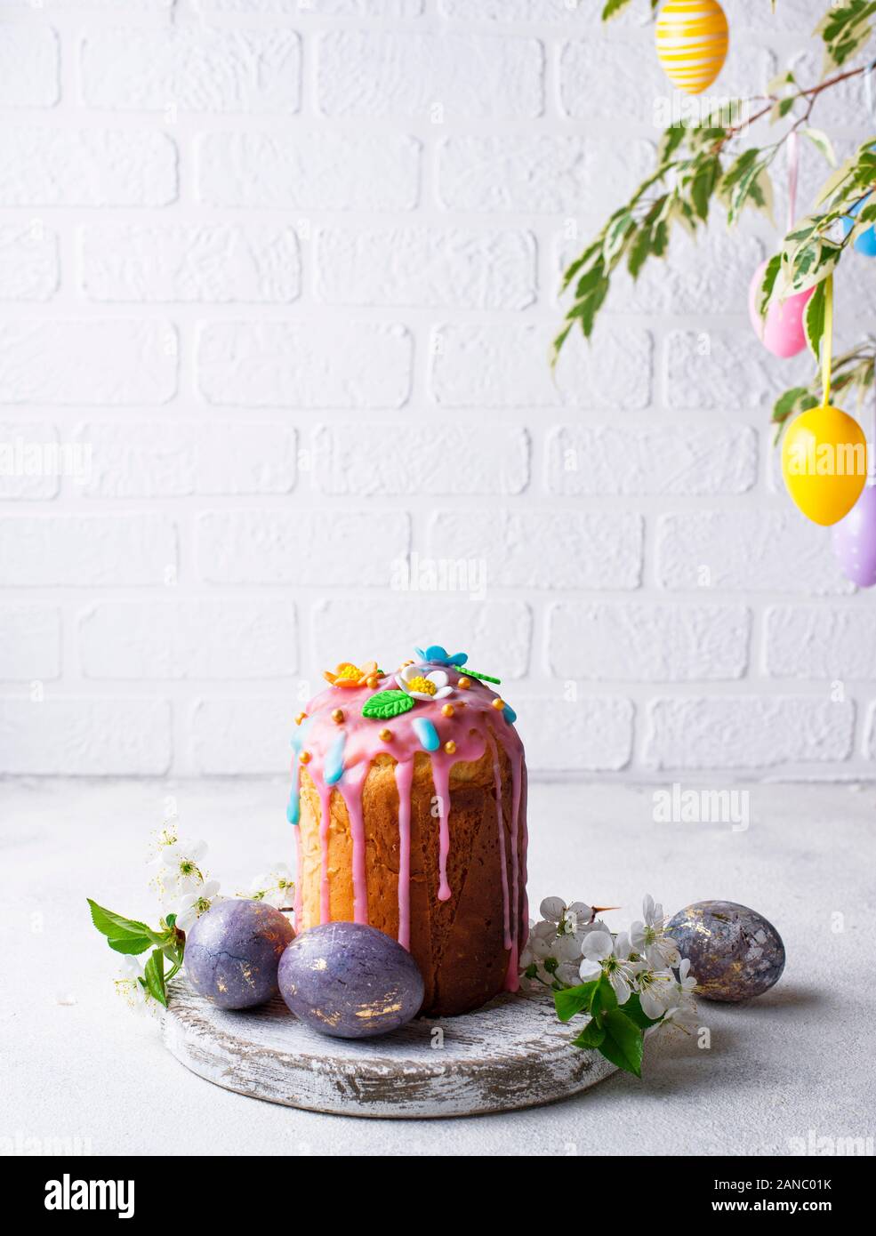 Traditional Easter cake with topping Stock Photo - Alamy