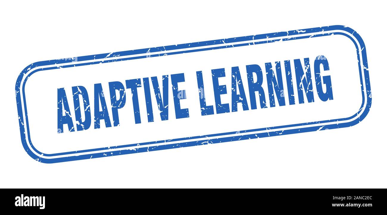 adaptive learning stamp. adaptive learning square grunge blue sign ...