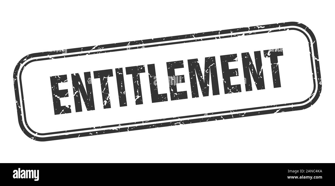 entitlement stamp. entitlement square grunge black sign Stock Vector ...