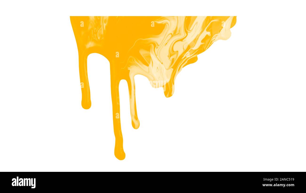 Beautiful yellow paint stains isolated on white background Stock Photo ...