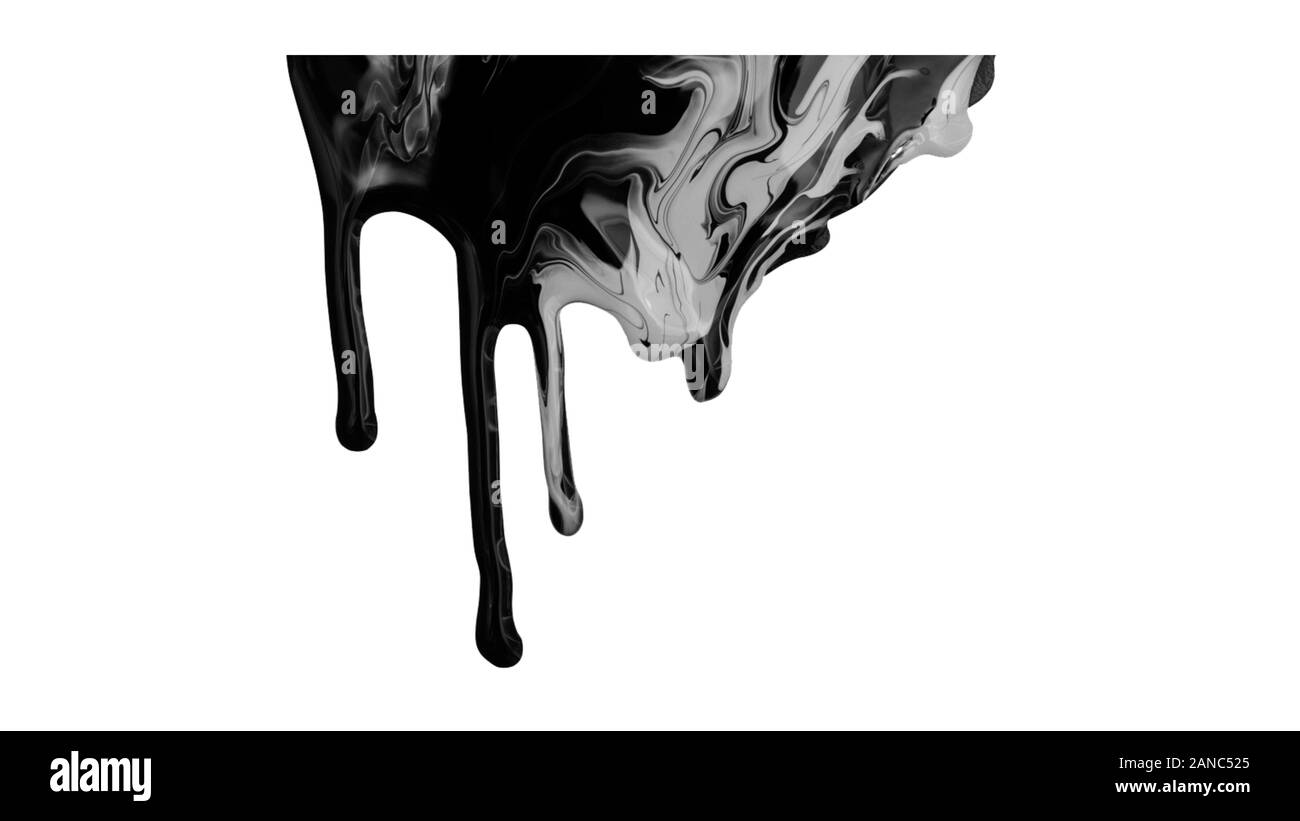 Beautiful black paint stains brush. Black paint texture. Paint stain ...