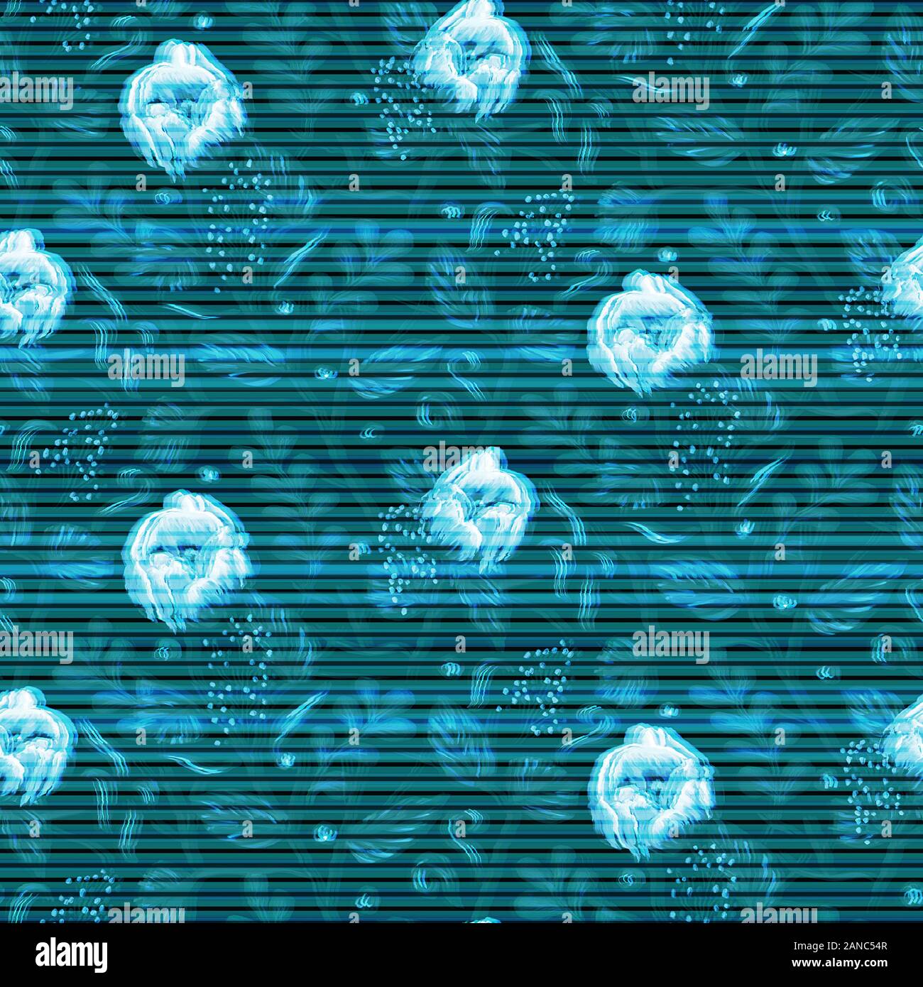 Floral techno glitch surreal flower pattern swatch Stock Photo - Alamy