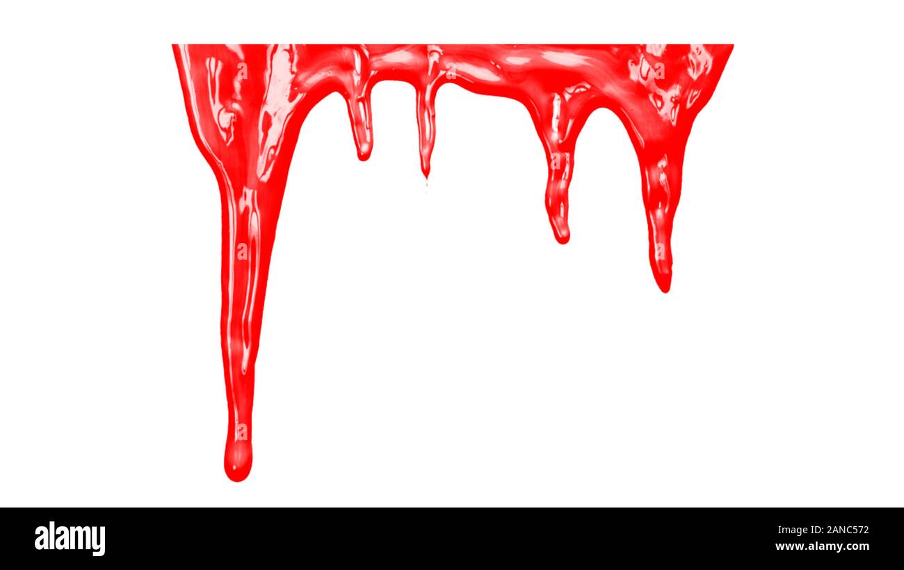 Abstract red icicles isolated on white background Stock Photo - Alamy