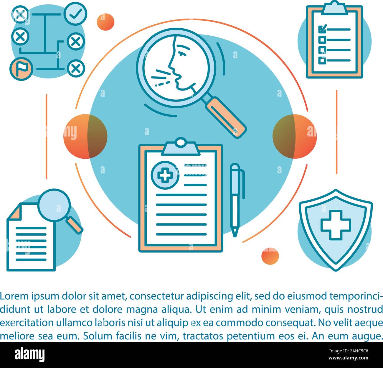 Allergy guide article page vector template. Medical screening, testing ...