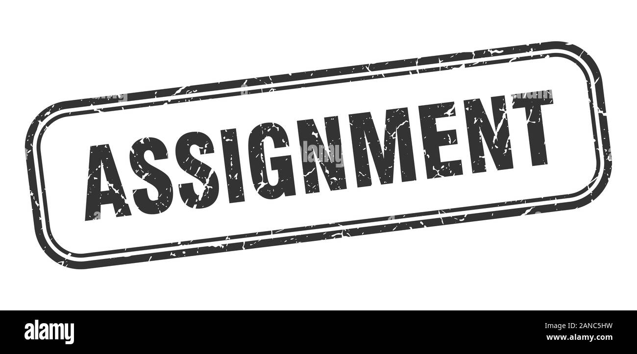 assignment stamp. assignment square grunge black sign Stock Vector ...