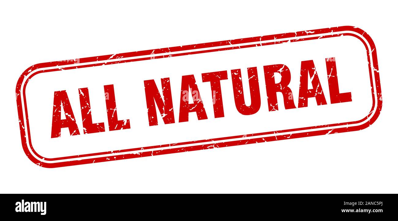 all natural stamp. all natural square grunge red sign Stock Vector ...
