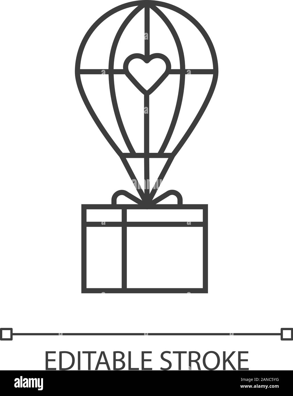 Humanitarian assistance linear icon. Delivery aid to people in need ...