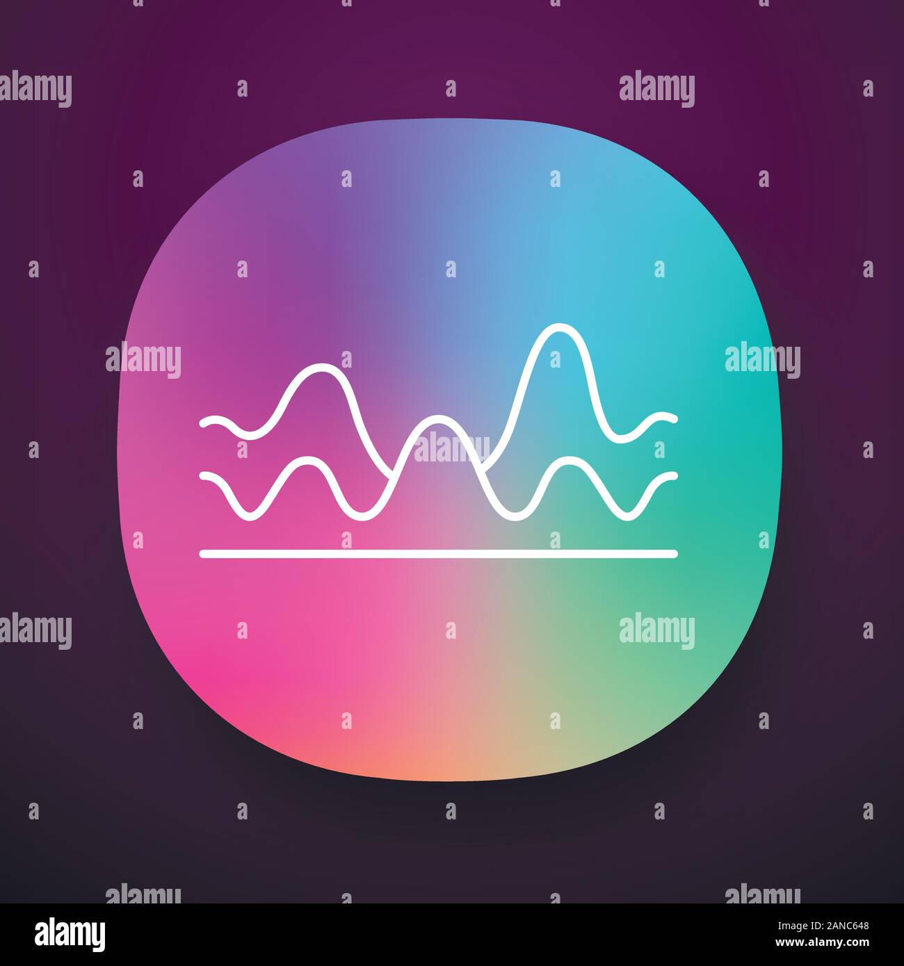 Sound waves icon simple style Stock Vector Images - Alamy