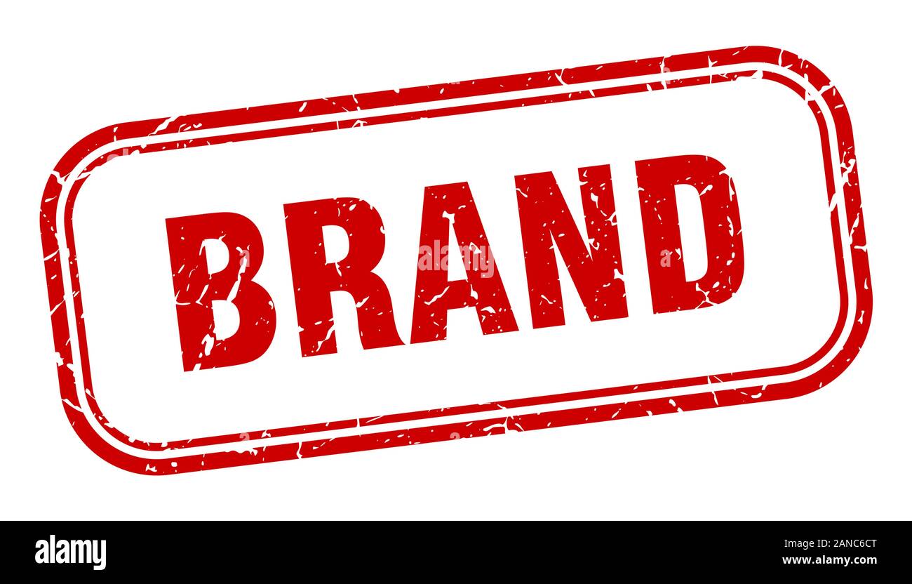 brand stamp. brand square grunge red sign Stock Vector Image & Art - Alamy