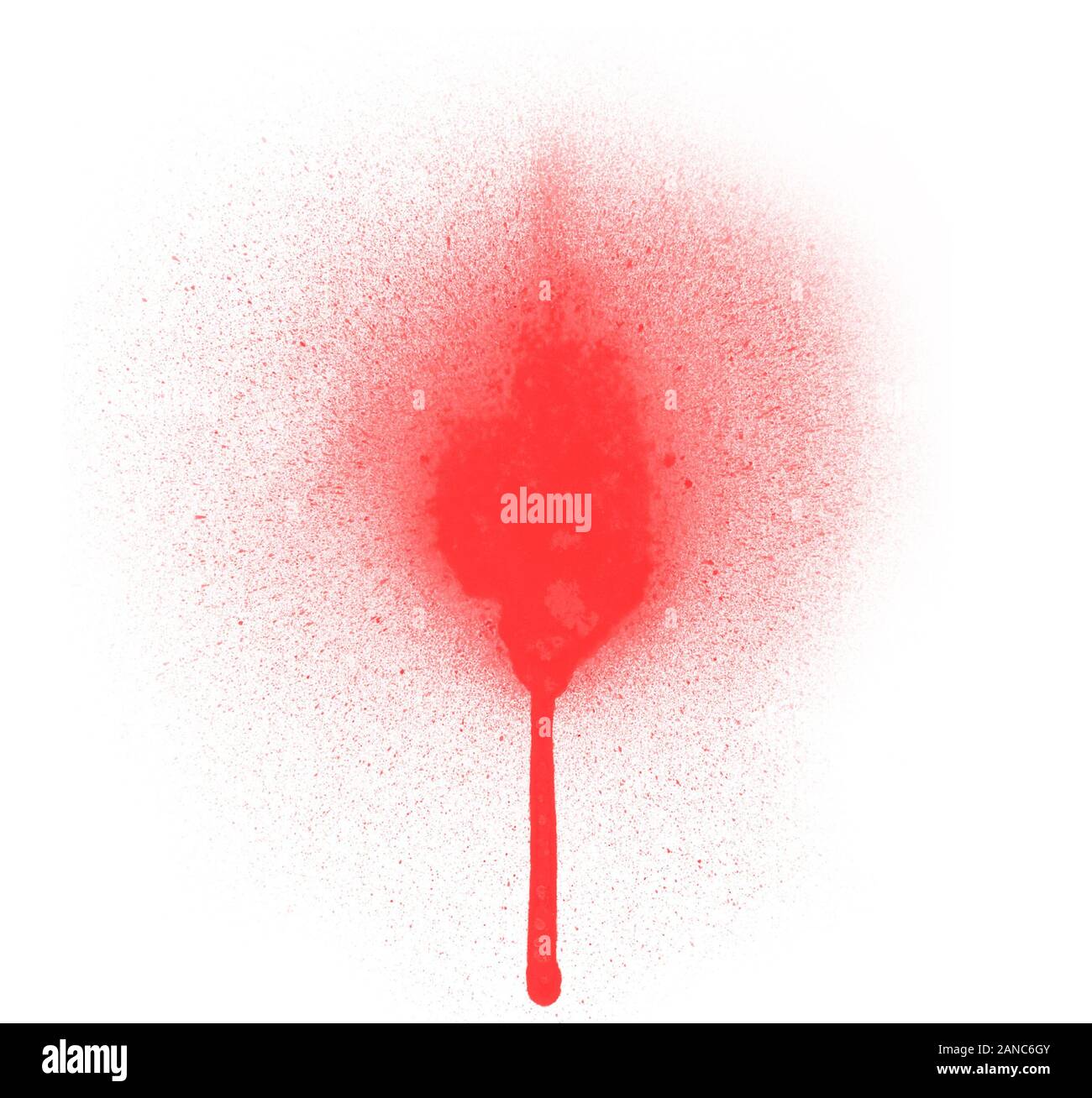 Red paint spray isolated on white. Red paint stain background Stock ...