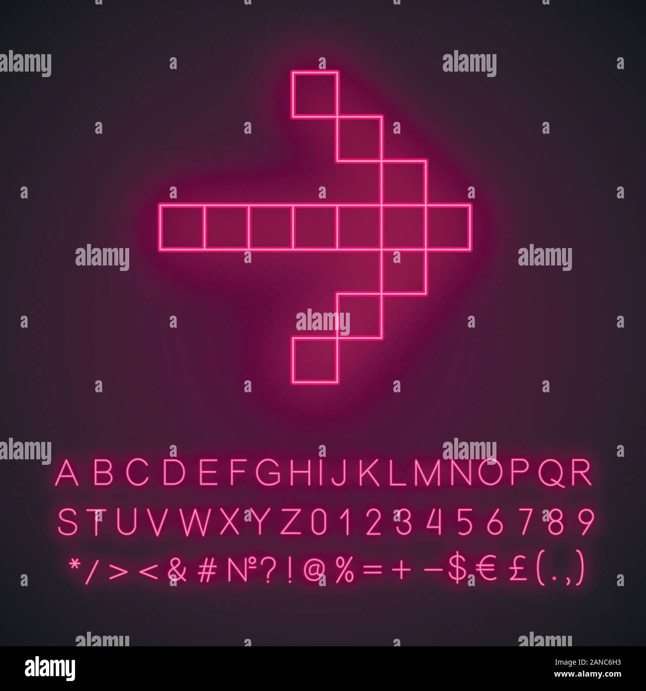 Pixel arrow neon light icon. Forward marker. Indicating pointer button ...