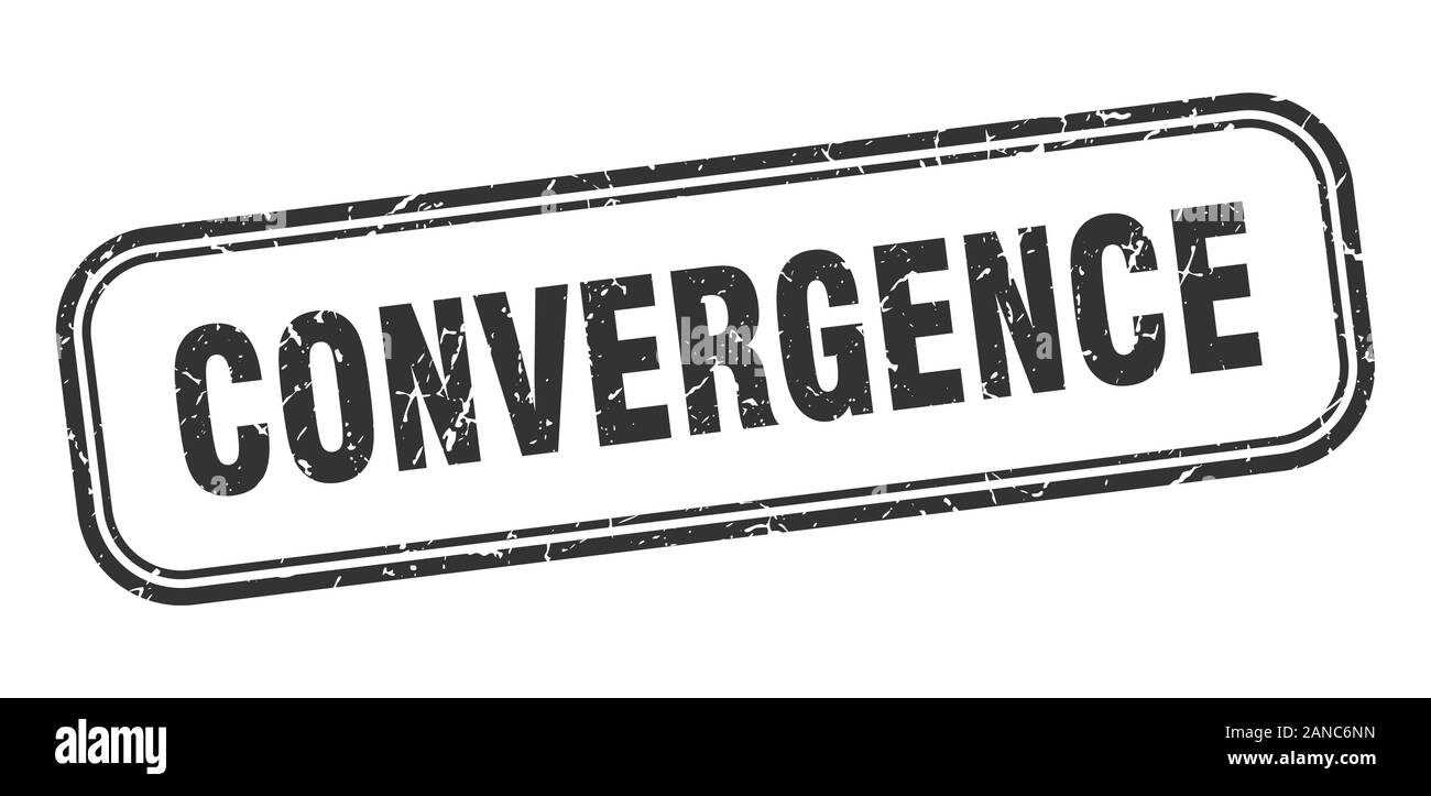convergence stamp. convergence square grunge black sign Stock Vector ...