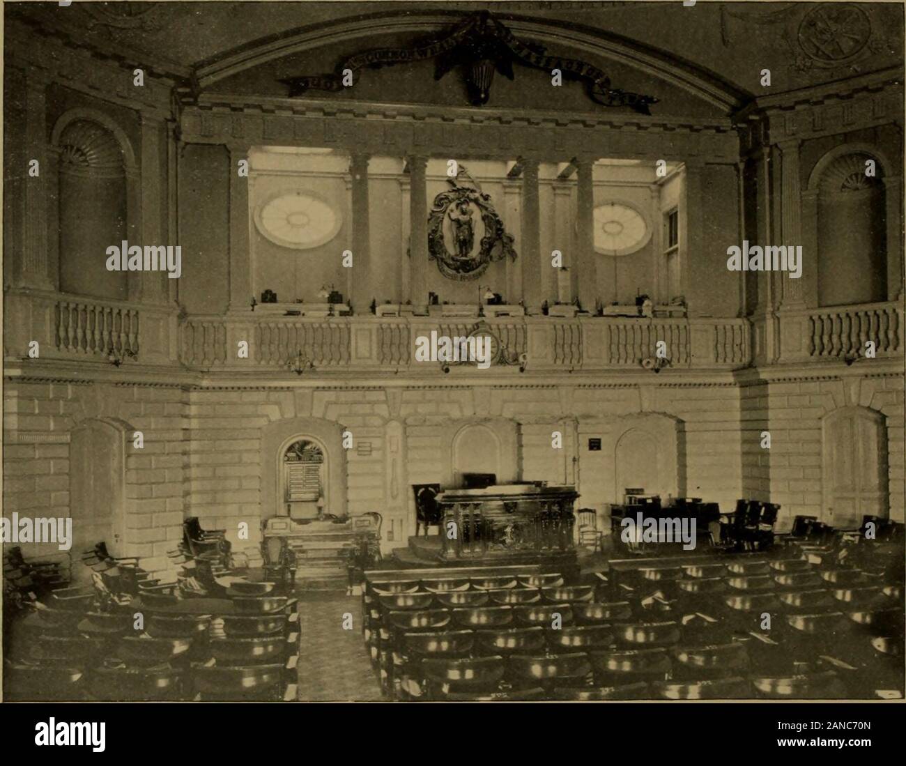 Our state capitol illustrated . NEAR VIEW OF SPEAKERS AND CLERKS DESKS ...