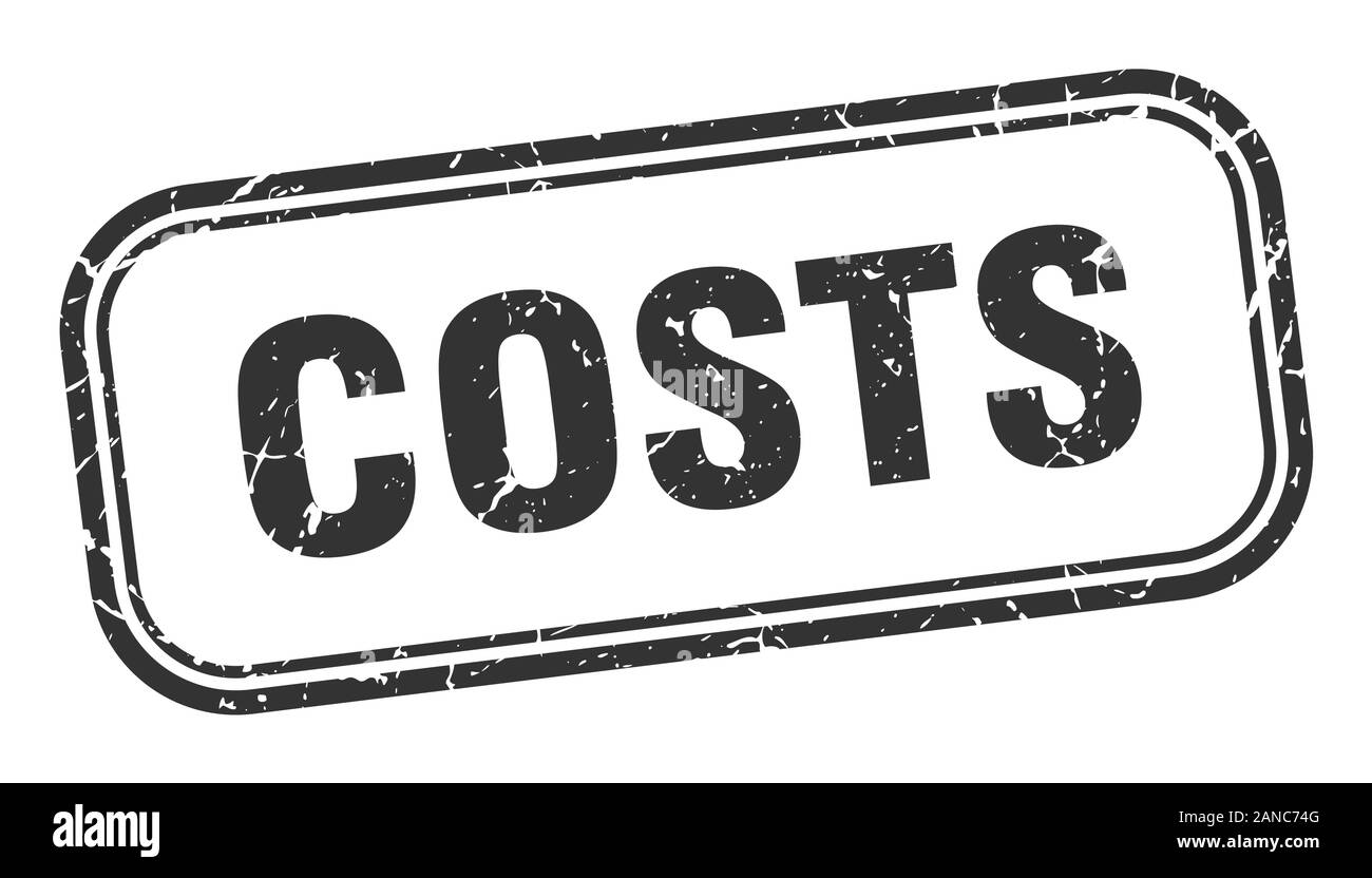 costs stamp. costs square grunge black sign Stock Vector Image & Art ...