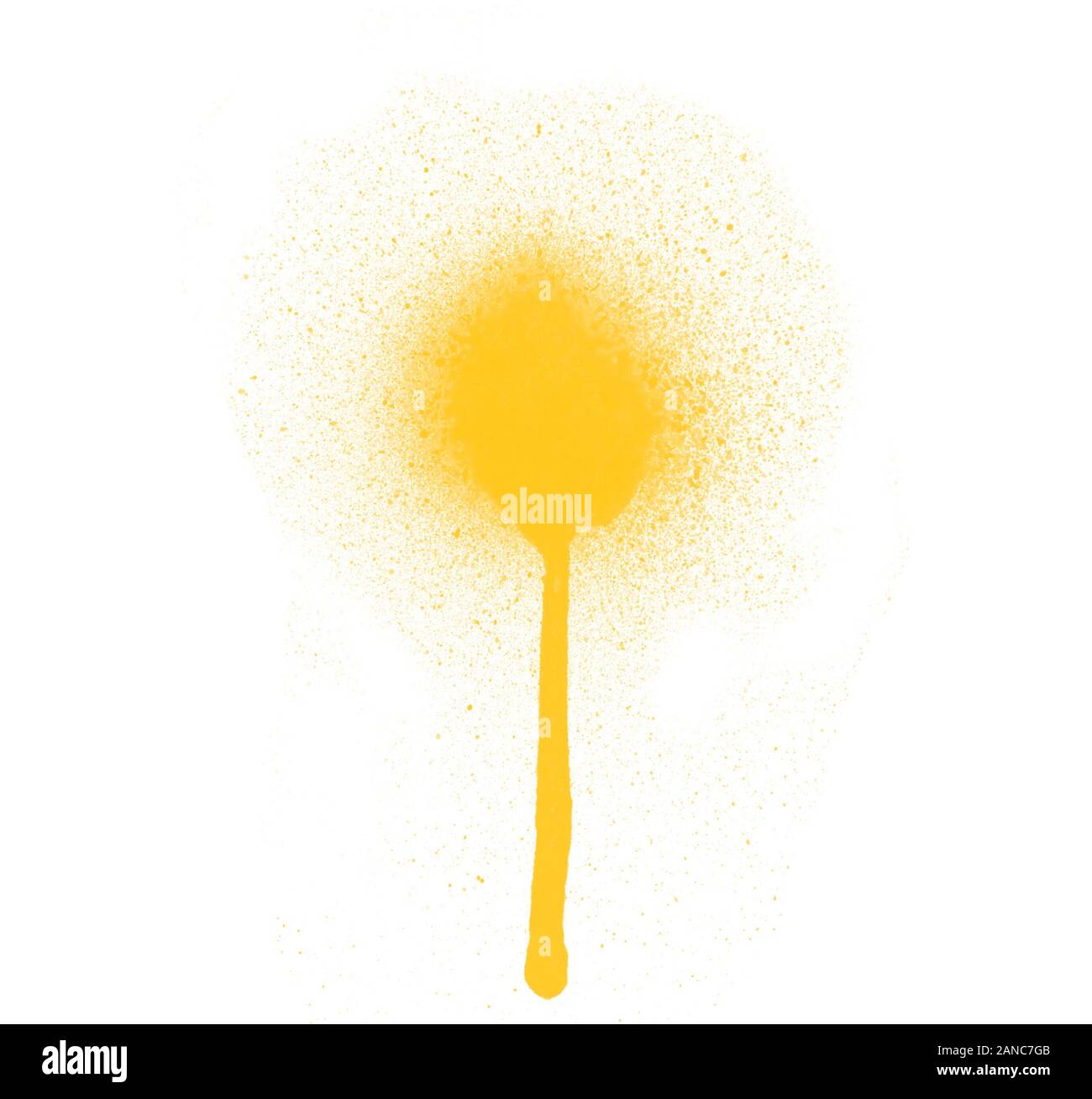 Beautiful yellow paint spray brush background. Yellow paint stains ...