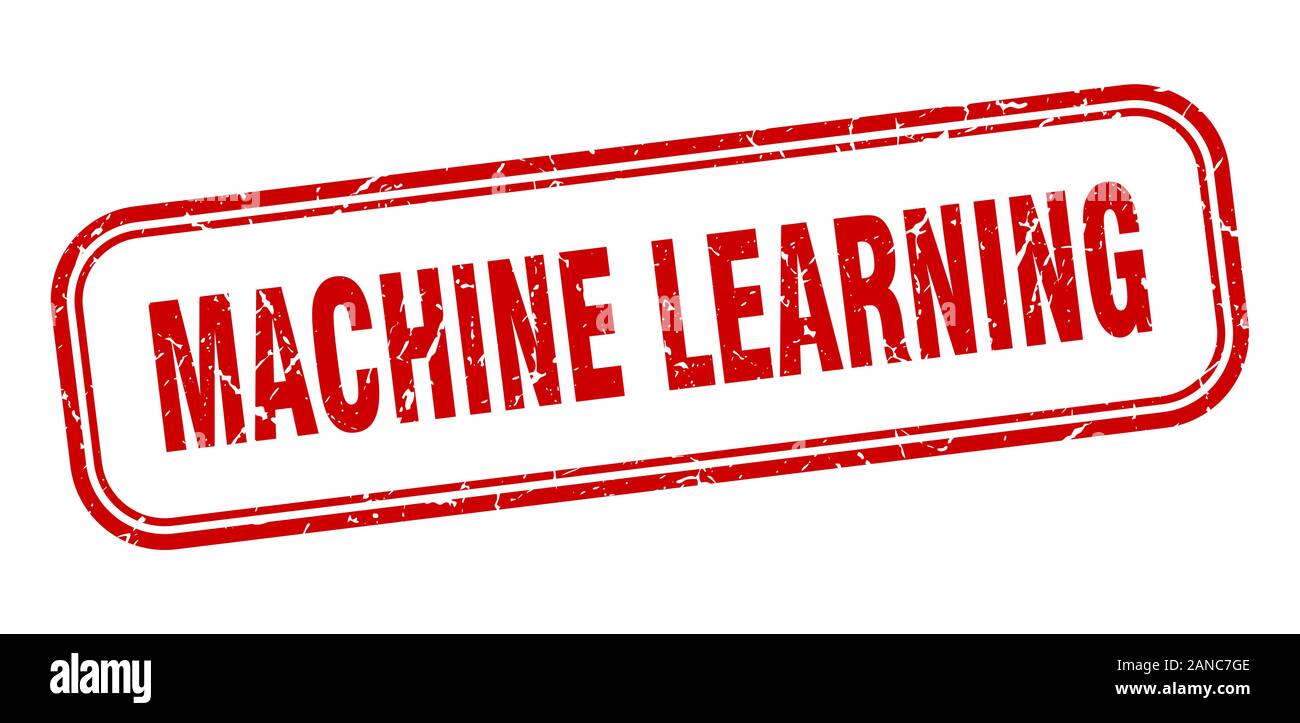 machine learning stamp. machine learning square grunge red sign Stock ...