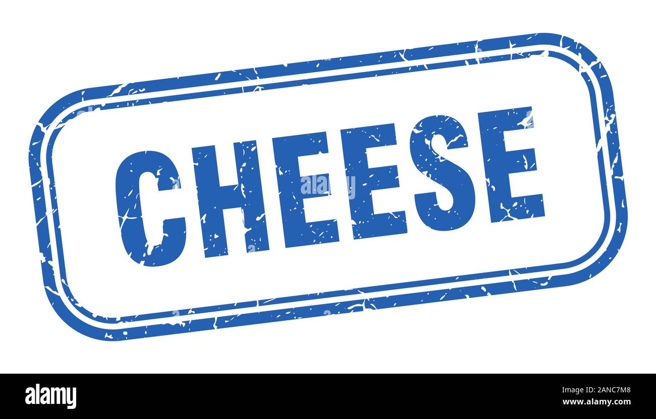cheese stamp. cheese square grunge blue sign Stock Vector Image & Art ...