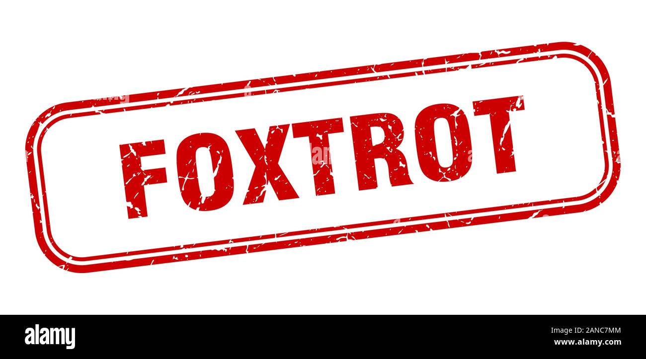 foxtrot stamp. foxtrot square grunge red sign Stock Vector Image & Art ...