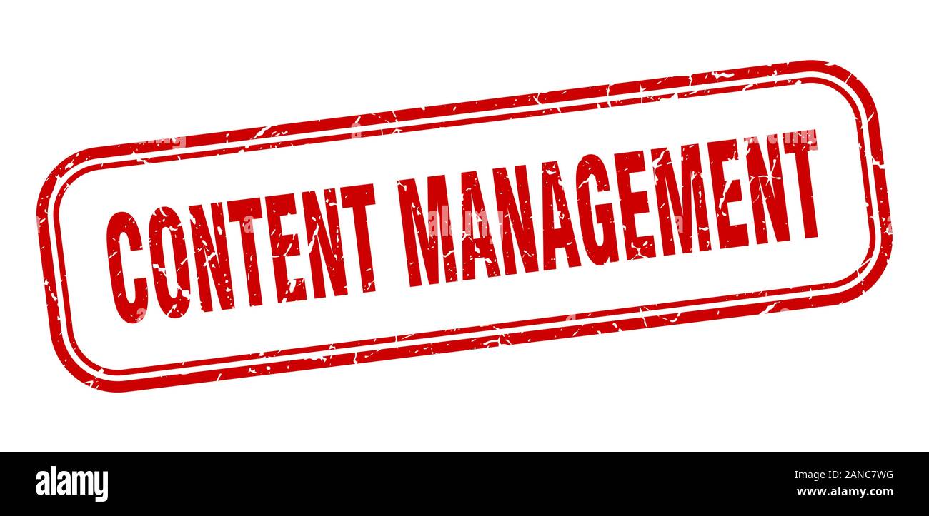 content management stamp. content management square grunge red sign ...