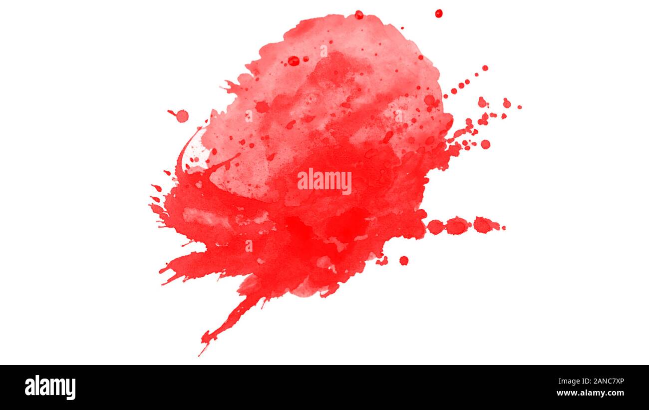 Abstract red watercolor brush. Red isolated brush background Stock ...