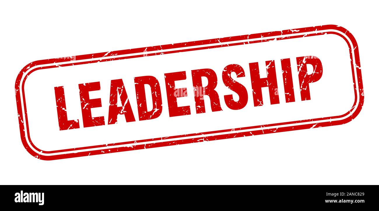 leadership stamp. leadership square grunge red sign Stock Vector Image ...