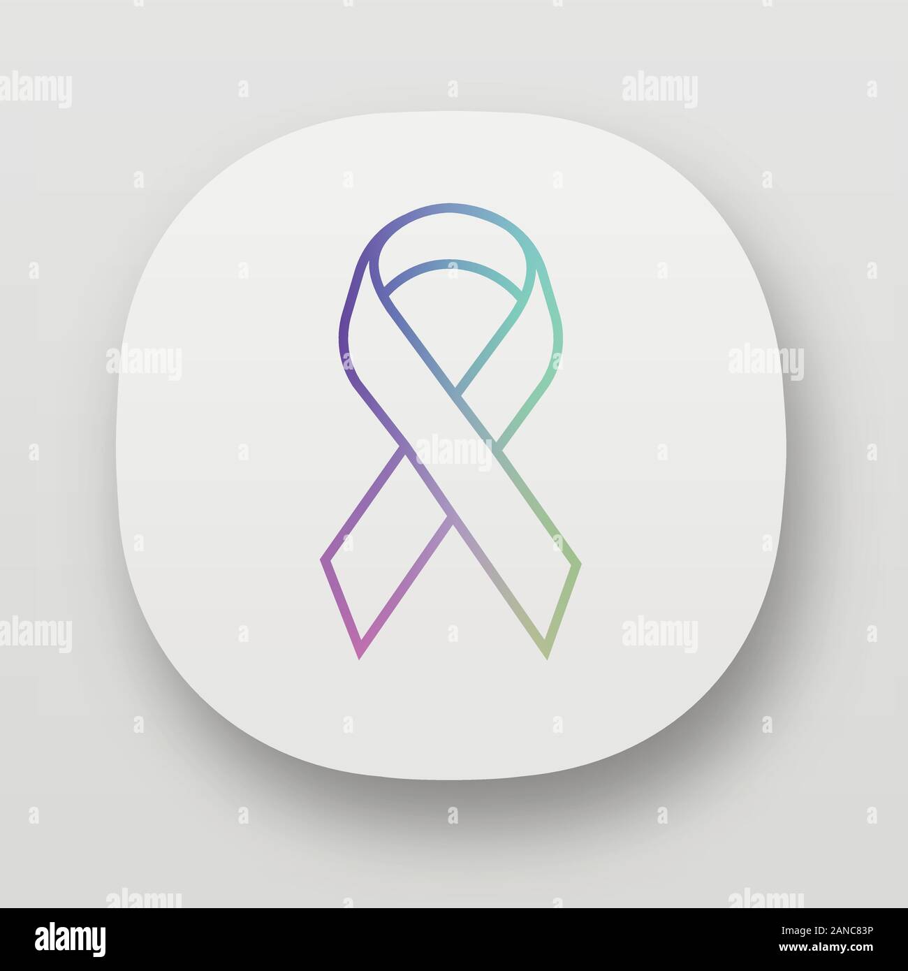 Awareness ribbon app icon. Public awareness to disability, medical ...