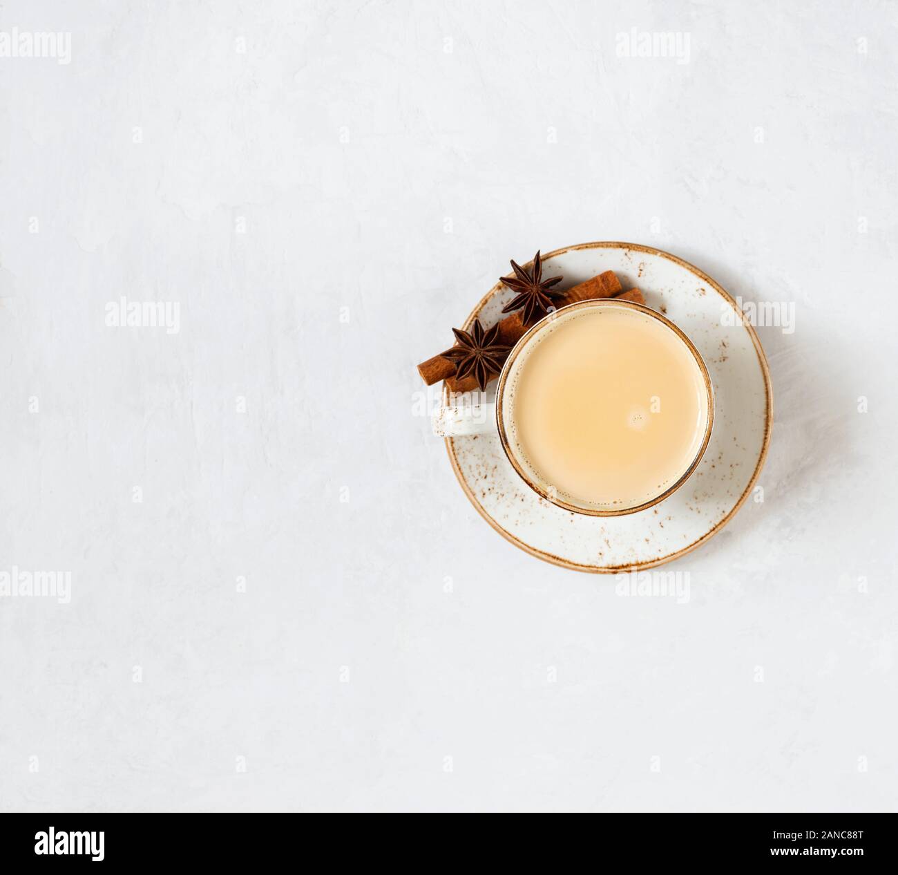 Indian Masala chai tea. Traditional Indian hot drink with milk and ...