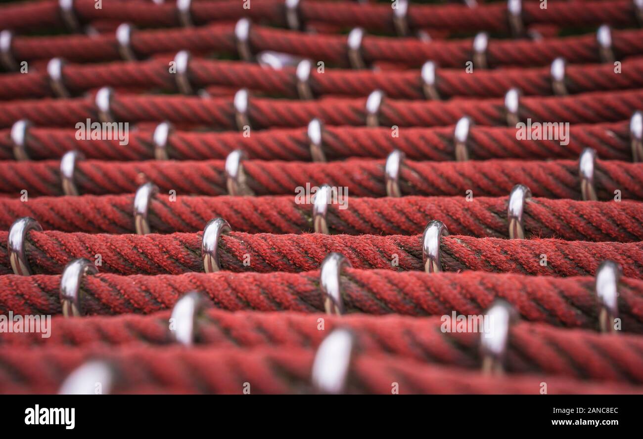 Rope network background Stock Photo - Alamy
