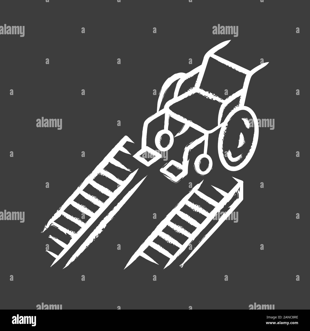 Wheelchair ramp chalk icon. Device for physically disabled people ...
