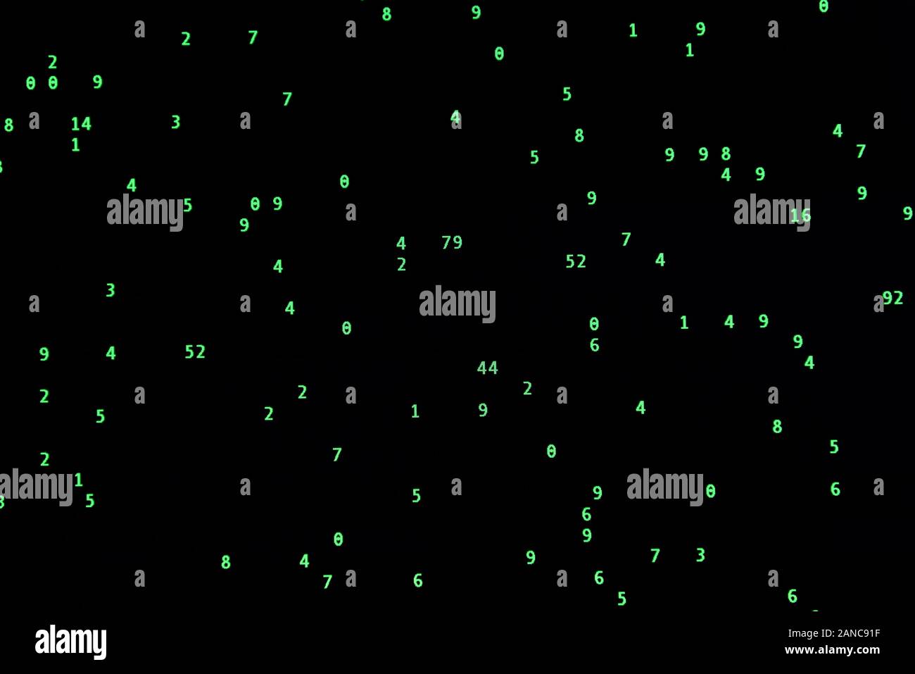 Matrix-like Random Green Numbers on Computer Screen - Light Frequency ...