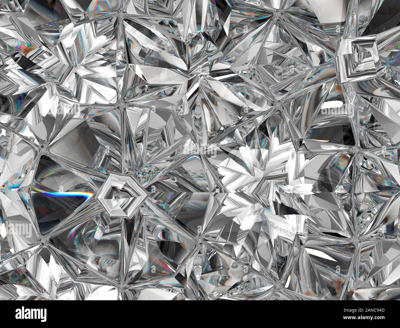 Precious Gemstone closeup texture and kaleidoscope. top view of round ...
