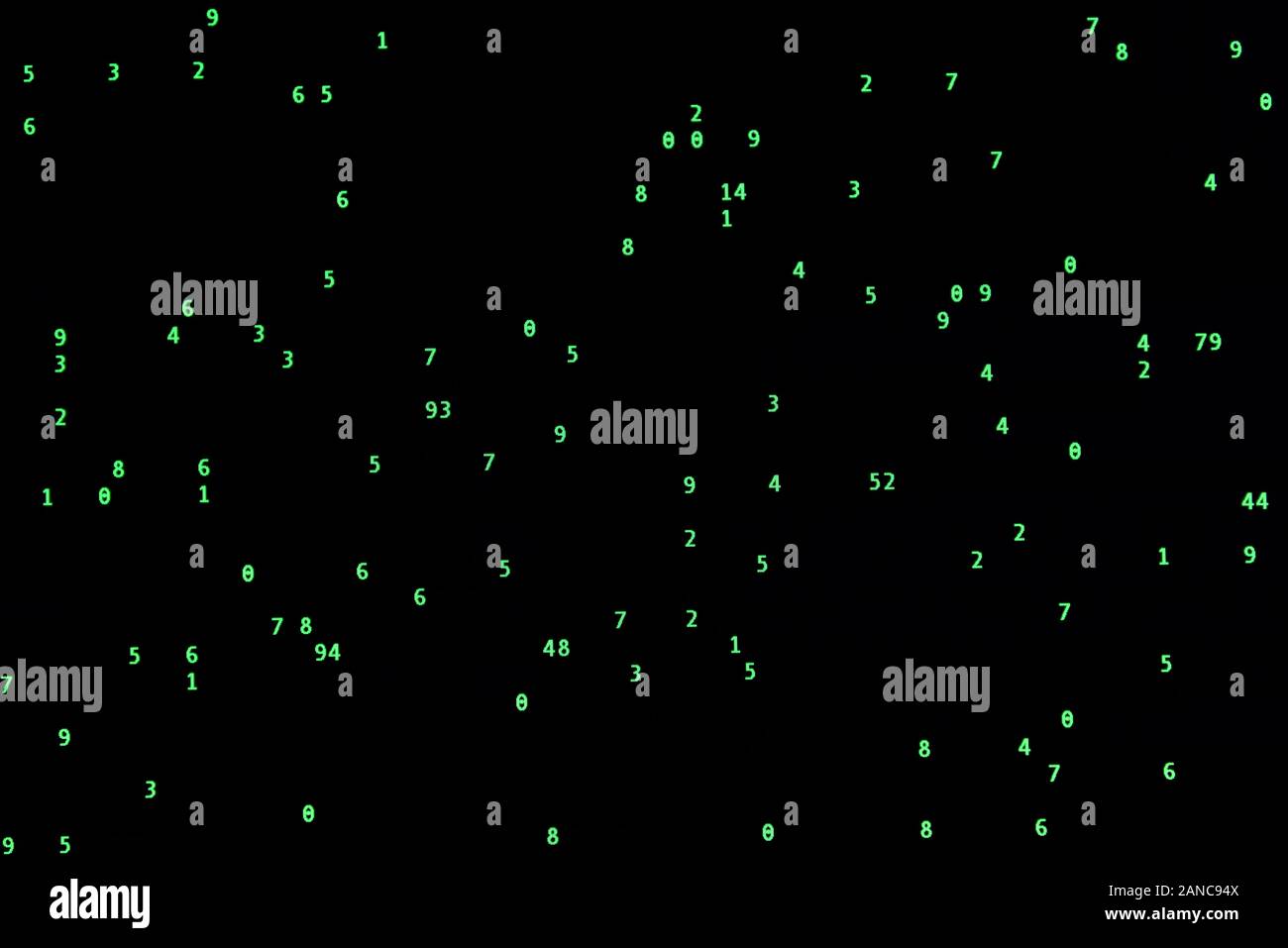 Matrix-like Random Green Numbers on Computer Screen - Light Frequency ...