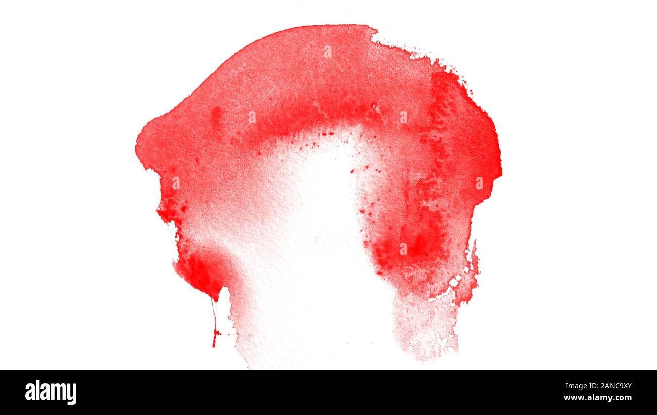 Abstract red isolated watercolor brush background Stock Photo - Alamy