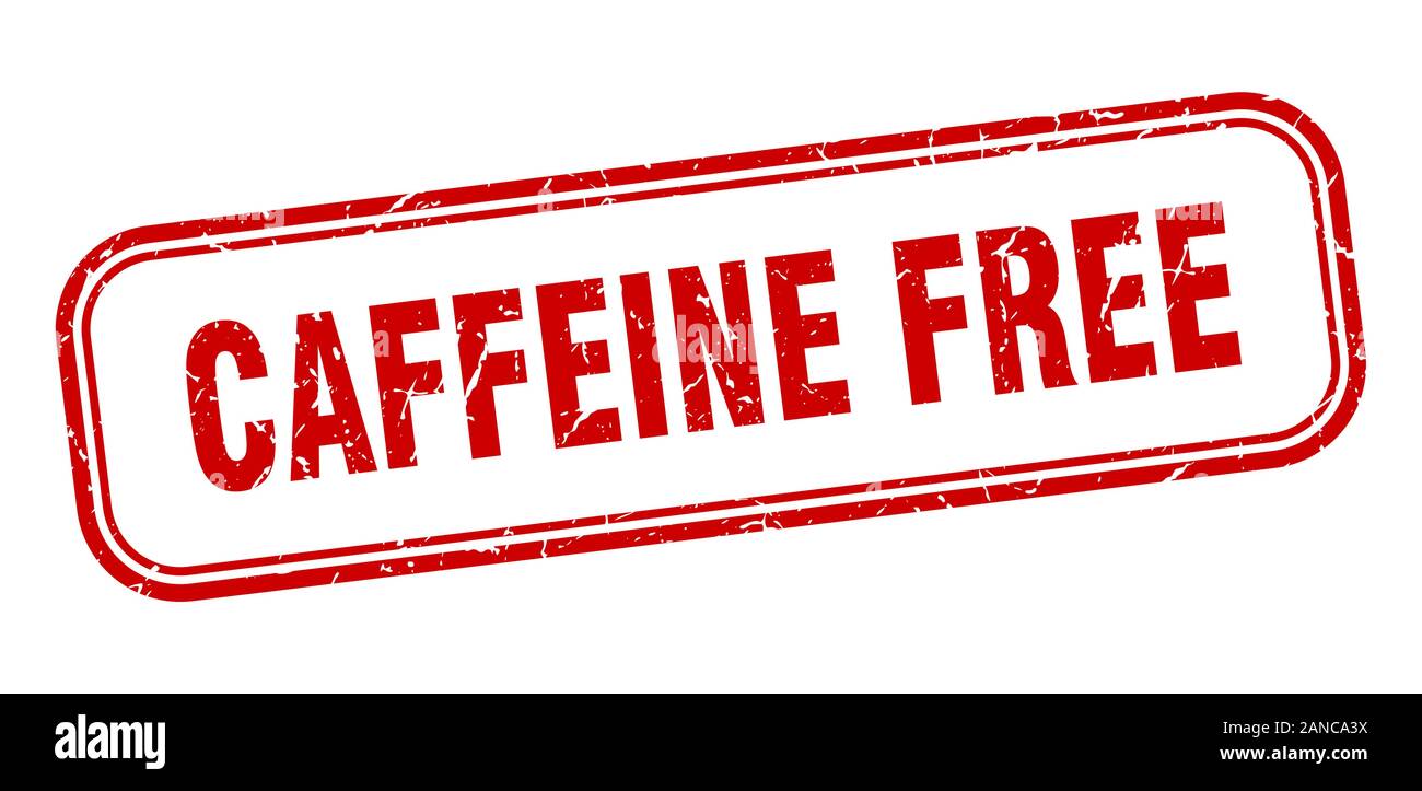 caffeine free stamp. caffeine free square grunge red sign Stock Vector ...
