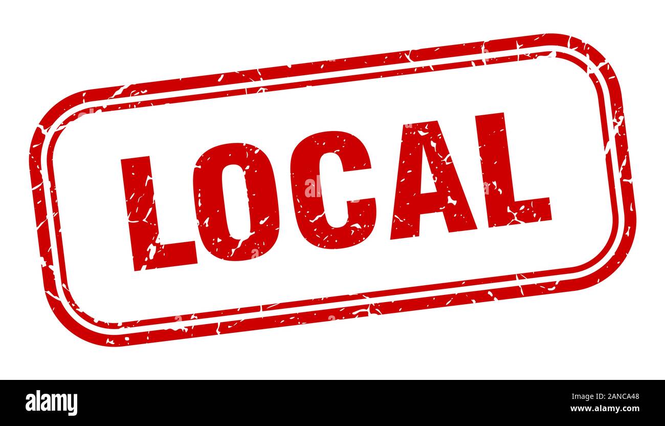 local stamp. local square grunge red sign Stock Vector Image & Art - Alamy