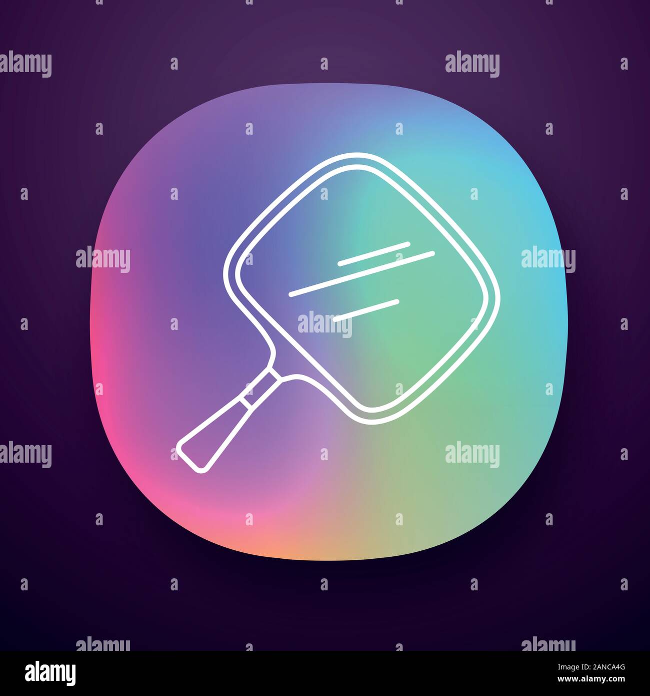 Hand mirror app icon. Small mobile tool for self-shaving and makeup ...