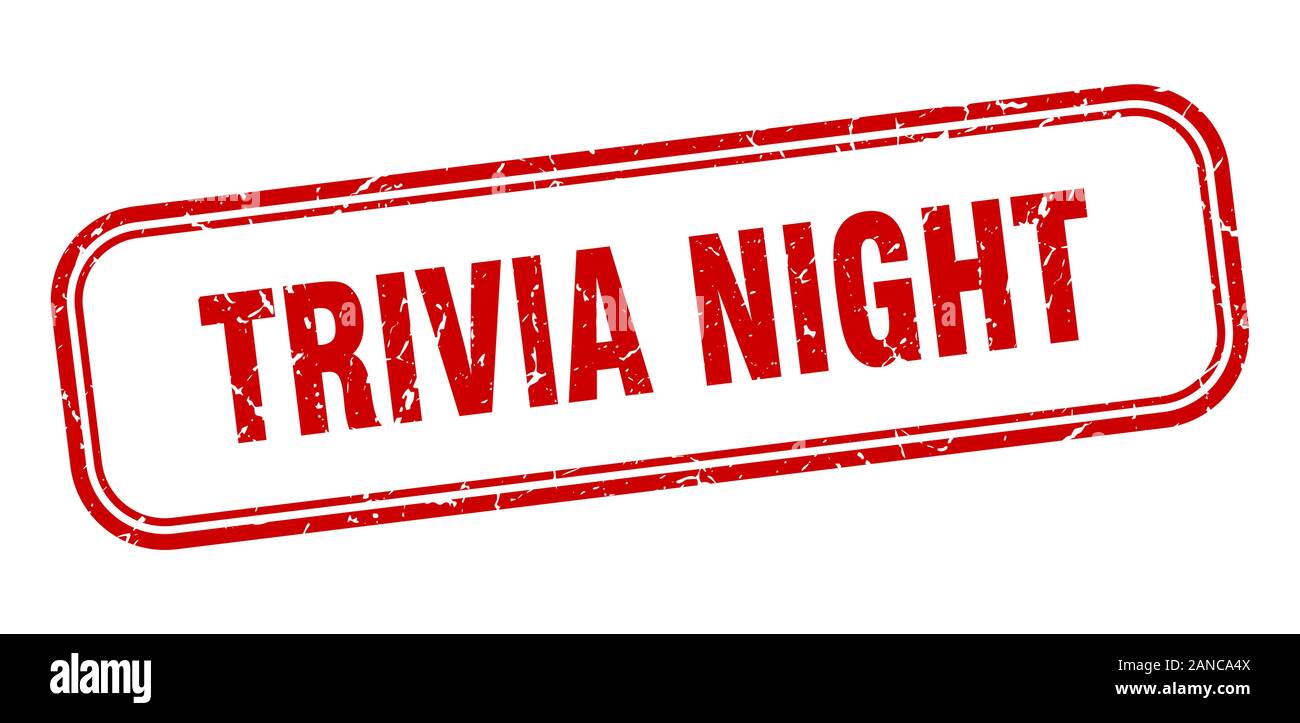 trivia night stamp. trivia night square grunge red sign Stock Vector ...