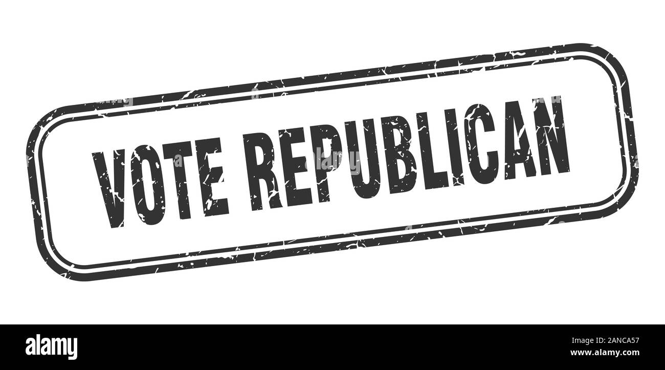vote republican stamp. vote republican square grunge black sign Stock ...