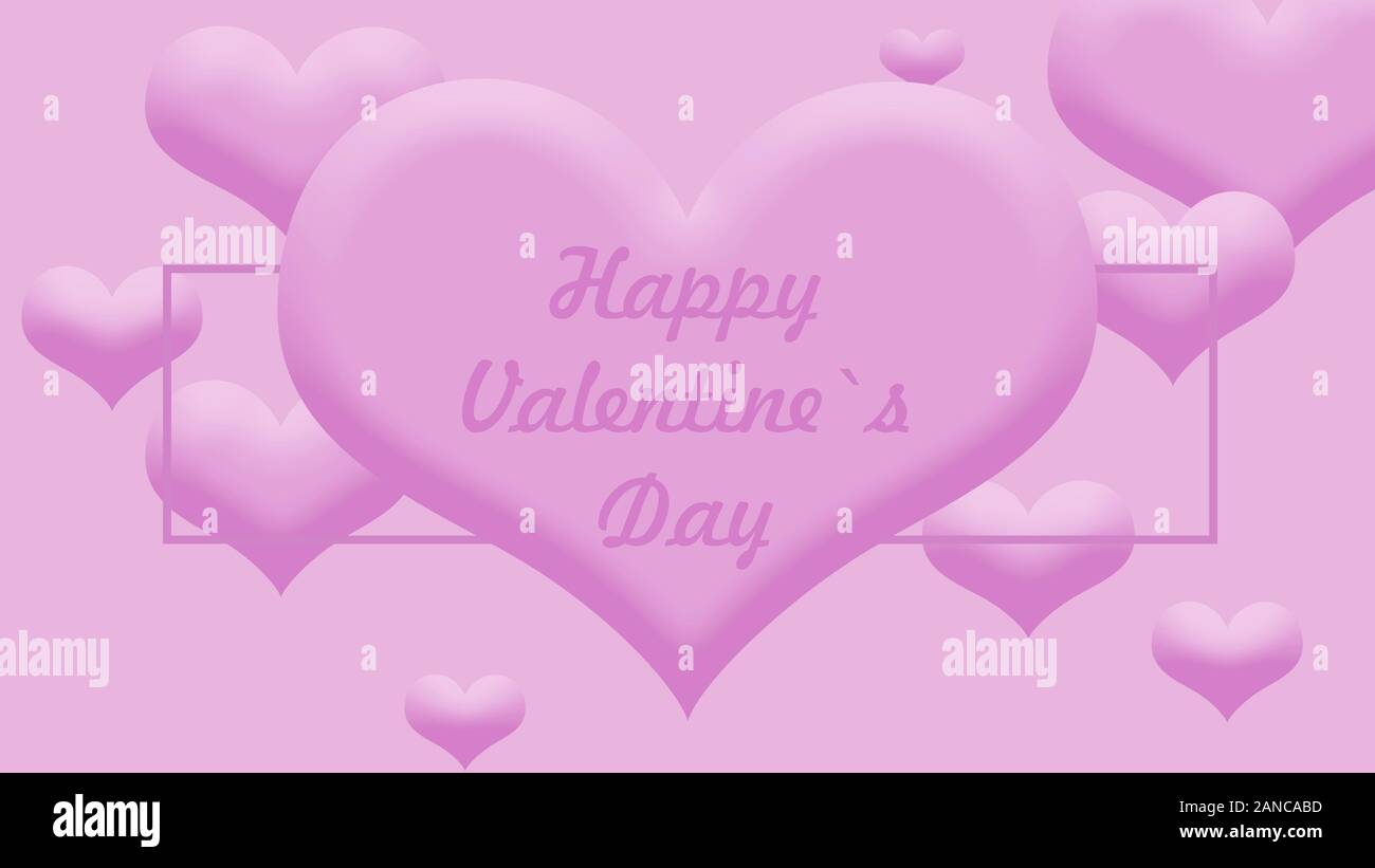 Happy valentines day pink hearts hi-res stock photography and images ...