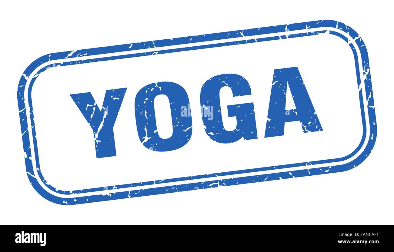 yoga stamp. yoga square grunge blue sign Stock Vector Image & Art - Alamy
