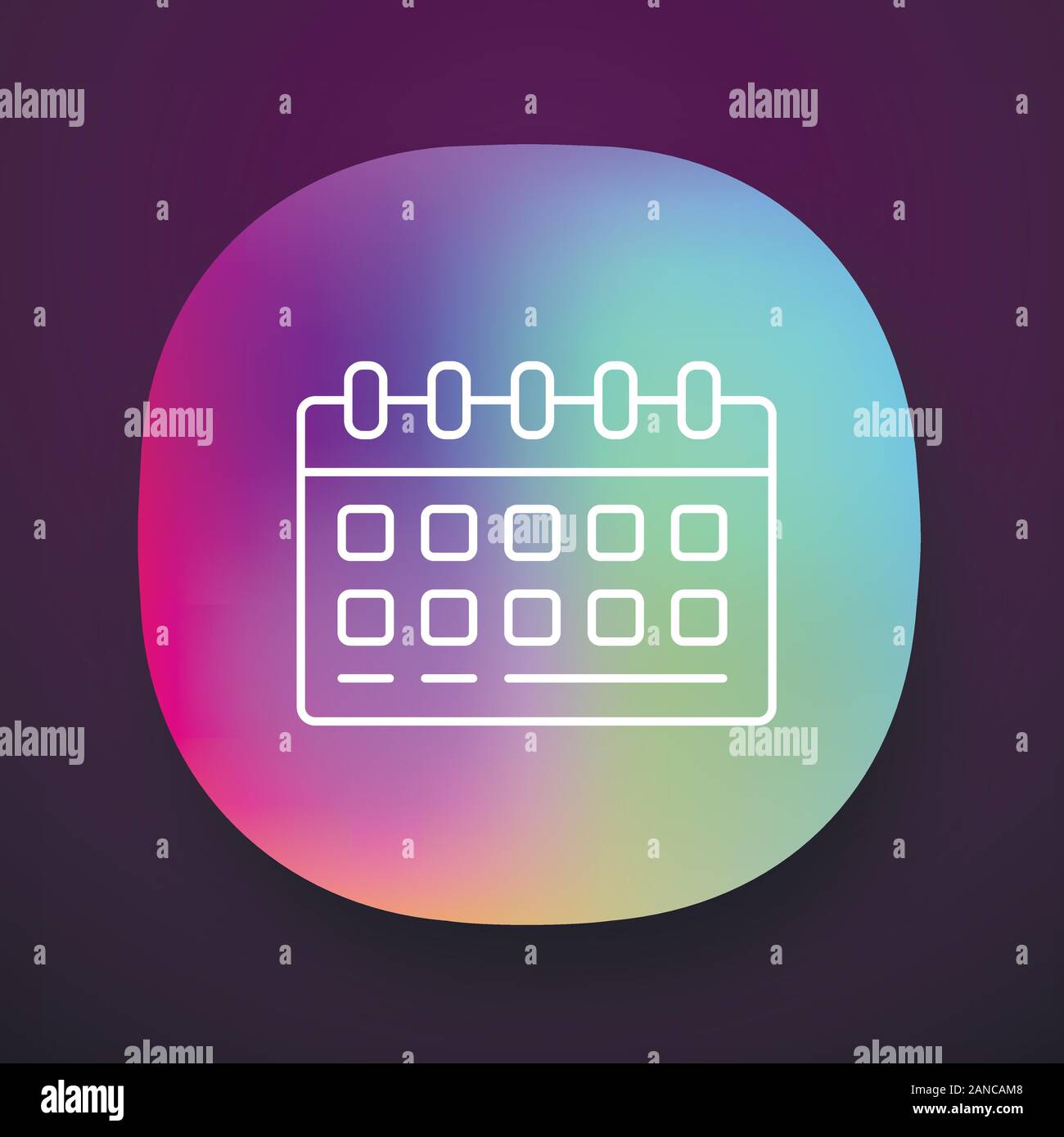 Wall Calendar Desk Planner App Icon Uiux User Interface Web Or