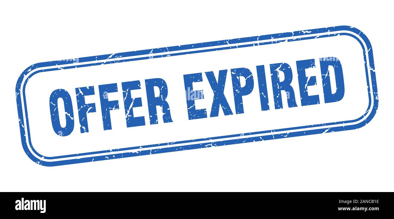 offer expired stamp. offer expired square grunge blue sign Stock Vector ...