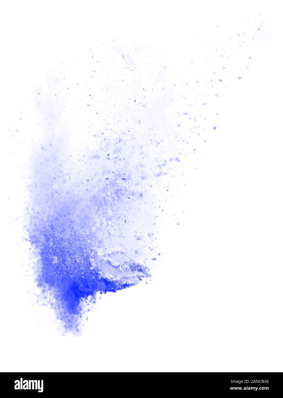 Blue powder splash on white background. Blue brush illustration Stock ...
