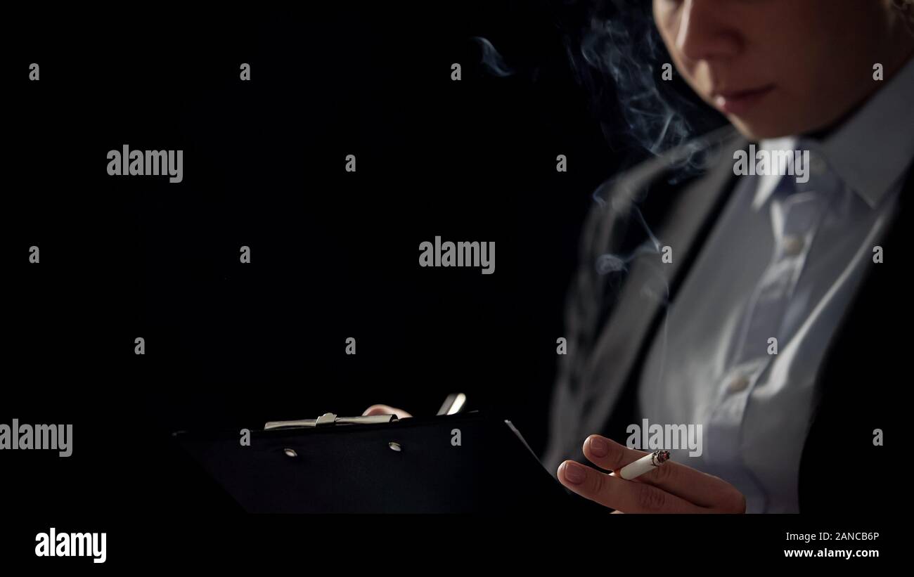 Nervous smoker hi-res stock photography and images - Alamy