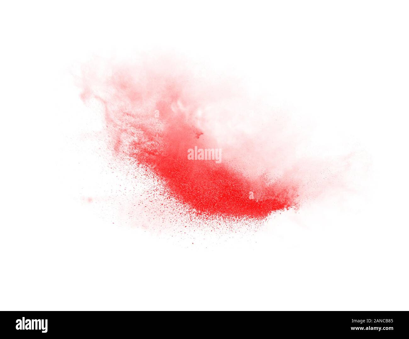 Red splash brush. Red paint explode in motion Stock Photo - Alamy